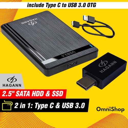 Promo Case Hardisk Eksternal USB 3.0 dan OTG Konverter Type C | Casing ...