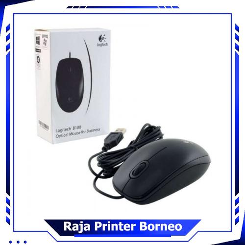 Jual Mouse Logitech USB B100 Kabel Original Black B 100 - Kota ...