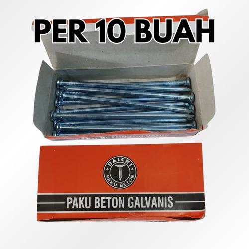 Jual PER 10 Buah Paku Beton 5 Inch 250 Gram RRT Putih Paku Tembok Dinding 120 mm 12 cm Concrete ...