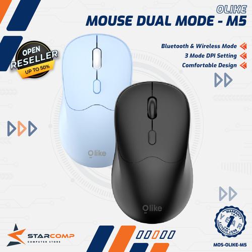Jual Olike M5 Mouse DUAL MODE Wireless & Bluetooth Silent Click - Hitam ...