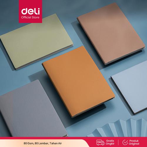 Jual Deli Notebook / Buku Catatan Ukuran 25K 80Lmbr Cover Waterproof ...