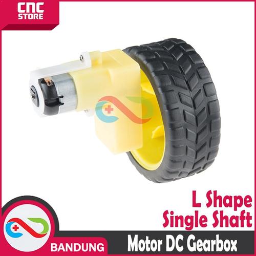 Jual MOTOR DC GEARBOX L SHAPE SINGLE SHAFT SMART CAR + RODA - Kota ...