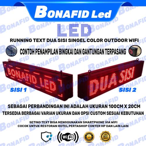 Jual Outdoor LED Running Text - Single Color, Dua Sisi, WiFi - Ukuran ...