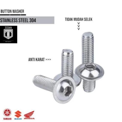 Jual BAUT L M4 x 5 / M4 x 6 / M4 x 8 / M4 x 12 / M4 x 16 / M4 x 18 / M4 x 20 Button washer drat ...