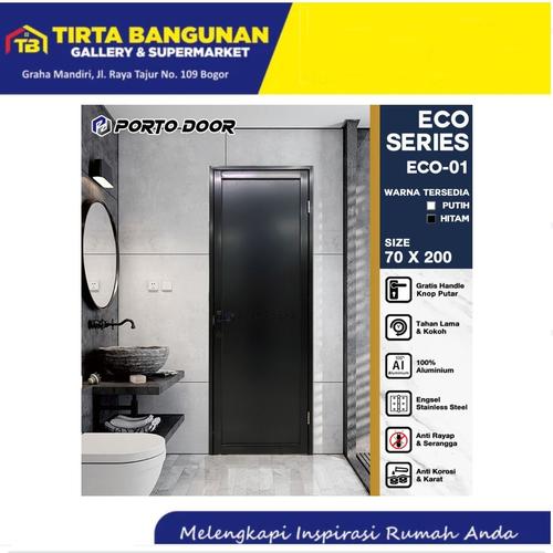Jual PORTO DOOR ALUMUNIUM ECO 1 ACP 70X200CM PINTU KAMAR/ RUANGAN ...