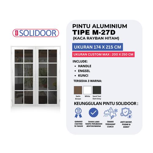 Jual Pintu Aluminium Kaca Rayban Double Solidoor M27D - White - Kab. Tangerang - Solidoor ...