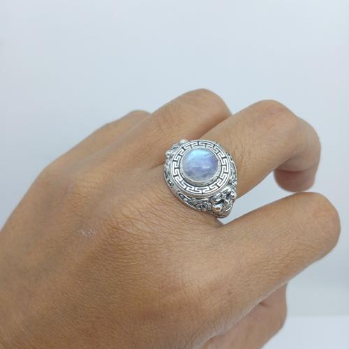 Jual cincin perak pria ukiran topeng sidakarya round 8mm - Kab. Gianyar ...
