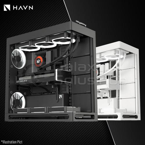 Promo HAVN HS 420 Dual Chamber Premium Mid-Tower E-ATX Tempered Glass ...