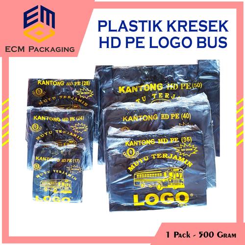 Jual KANTONG PLASTIK KRESEK HD PE LOGO BUS 17 24 28 35 40 500GRAM ...