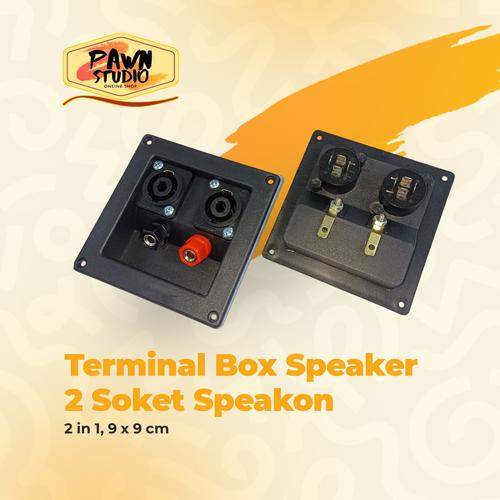Jual TERMINAL BOX SPEAKER BINDING 2 SOKET SPIKON SPICON TERMINAL 2 IN 1 ...