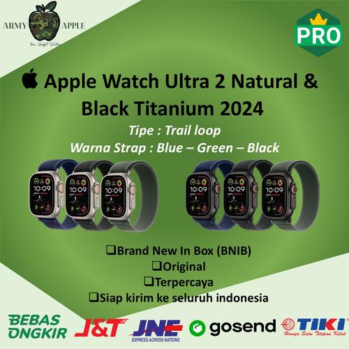 Jual Apple Watch Ultra 2 2024 Black Natural Titanium Case 49mm Green ...