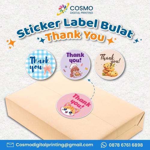 Jual Custom Stiker Ucapan Terimakasih "Thank you" - 4 CM, Vinyl - Kab ...