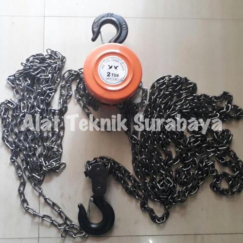 Jual CHAIN BLOCK 2 T TON X 5 M METER TAKEL BLOK KATROL KEREKAN RANTAI ...