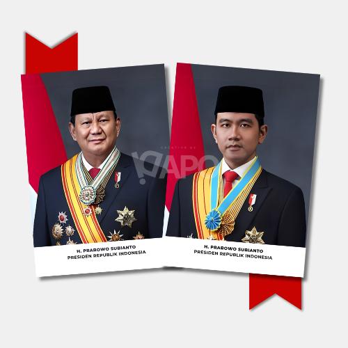 Jual Foto Presiden dan Wakil Presiden Republik Indonesia Periode 2024-2029 [Medali Caption Box ...
