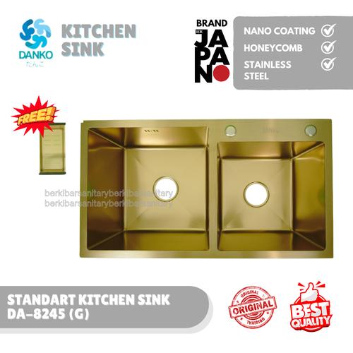 Jual Kitchen Sink Bak Cuci Piring Gold Emas 2 Lubang Danko DA-8245(G ...