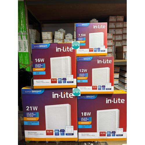 Jual INSS602S LAMPU IN LITE LED PANEL COB SLIM KOTAK OUTBOW 7,5W 12W ...