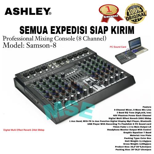 Jual MIXER 8 CHANNEL ASHLEY SAMSON-8 SAMSON8 SAMSON 8 ORIGINAL GARANSI ...