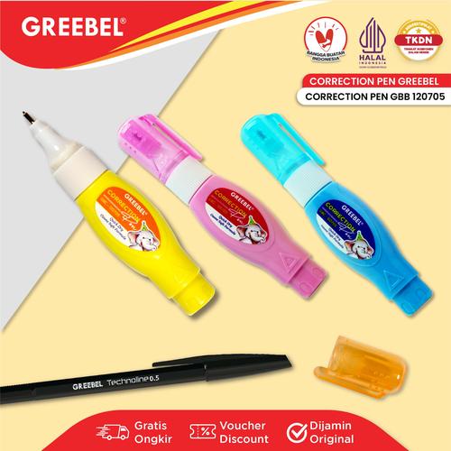 Promo GREEBEL Correction Pen / GBC 120705 / Penghapus Pulpen Cair ...