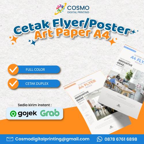 Jual Cetak Flyer/Poster Art Paper - A4 - 150 GSM, 1 Sisi - Kab ...