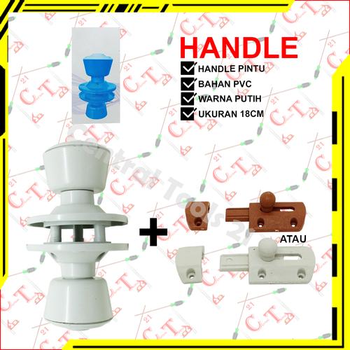 Jual Handle Pintu Grendel Set Kamar Mandi Bulat Pvc 1 Set Gagang Pintu ...
