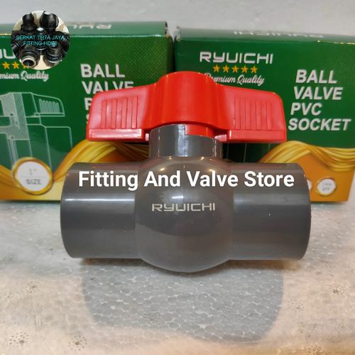 Jual Ball Valve Compact PVC Socket Merk Ryuichi 1 inch - Jakarta Barat ...