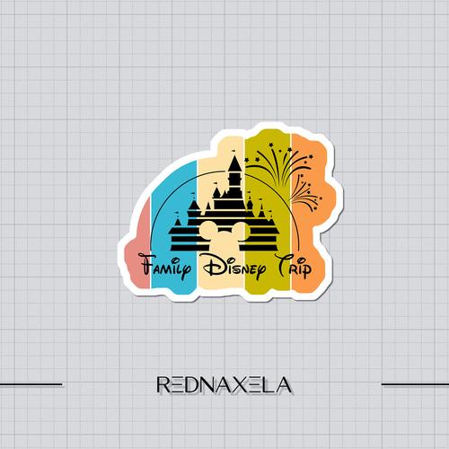 Jual Stiker Vinyl Stiker Koper Disney Family Trip Travel Suitcase ...