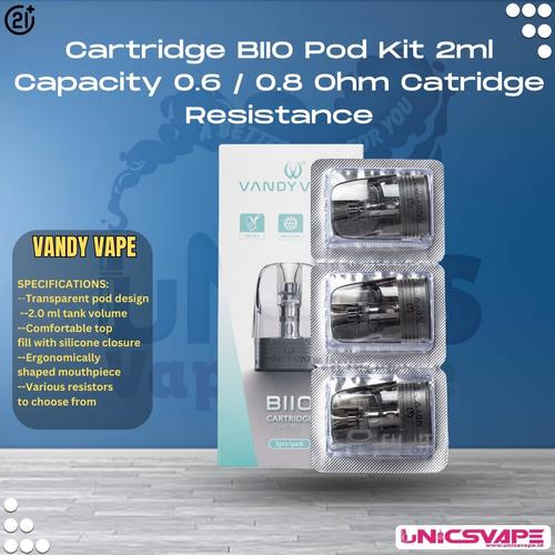 Jual Cartridge BIIO Pod Kit 2ml Capacity 0.6 / 0.8 Ohm Catridge ...