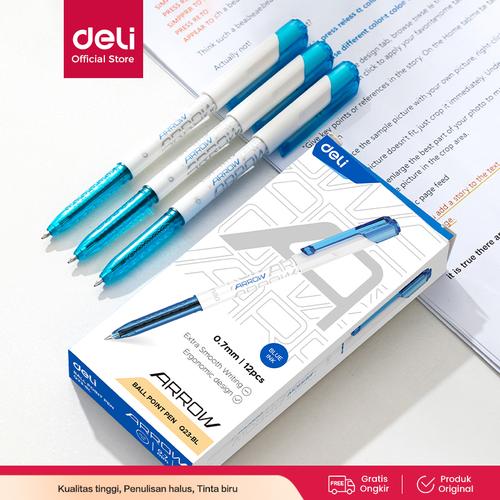 Jual Deli Ultra Smooth Gel Pen 0.7mm Tinta Hitam/Biru/Merah EQ23 EQ24 ...
