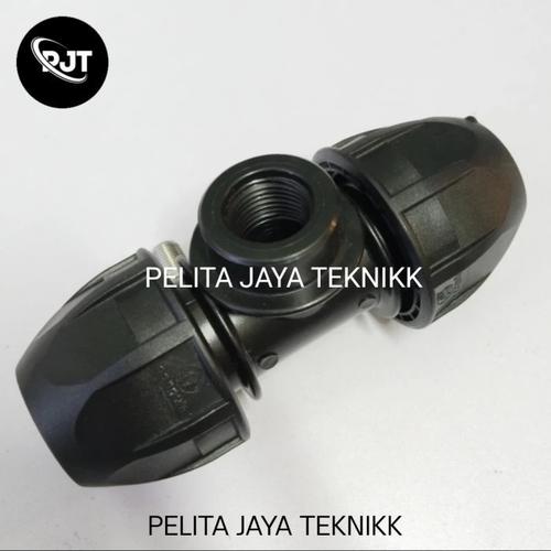 Jual TEE HDPE drat dalam 1-1/2" inch x 50mm Female tee Pipa HDPE ...