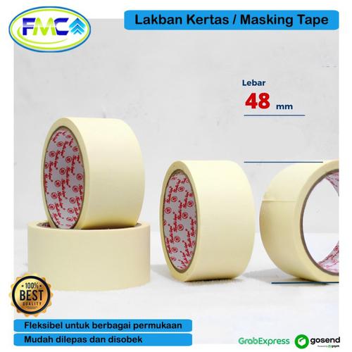 Jual Isolasi Lakban Kertas Masking Tape 12 24 48 mm Selotip Besar Kecil ...