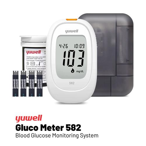 Jual Gluco Meter Yuwell 582 Set / Alat Cek Gula Darah / YUWELL Blood ...