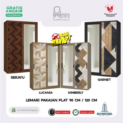 Jual OLYMPIC LEMARI PAKAIAN BESI LEMARI BAJU BESI LEMARI BESI 2 PINTU SLIDING - GARNET/ TERRA ...