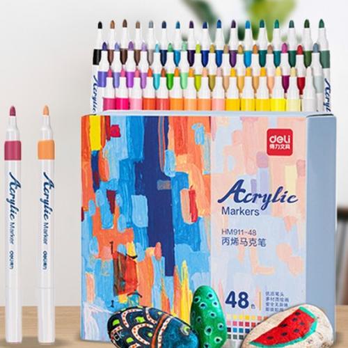 Jual Deli Spidol Akrilik / Acrylic Marker 48 colors HM911 - 36 warna ...