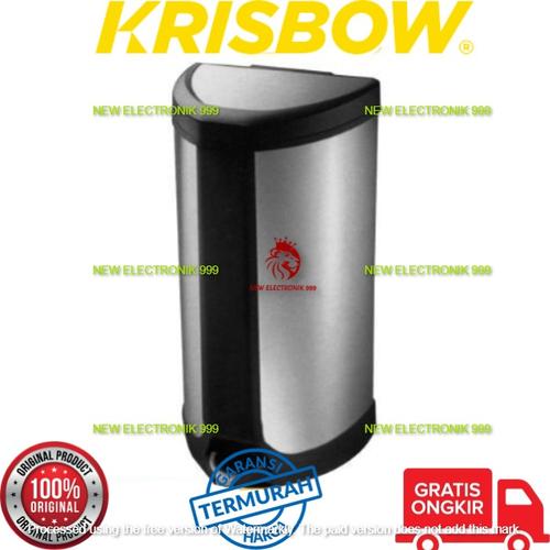 Jual KRISBOW WASTE BIN HALF ROUND MATT 25L WITH PEDAL KW1800793 ...