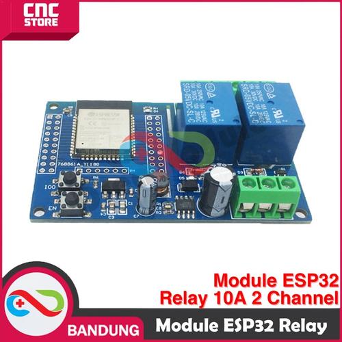 Jual MODUL ESP32 RELAY 10A 2 CHANNEL AC 220 WIFI BLUETOOTH WROOM-32E ...