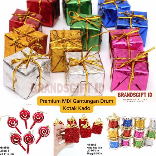 Jual Gantungan Kado Drum Pohon Natal & Drum Mini Warna Warni ...