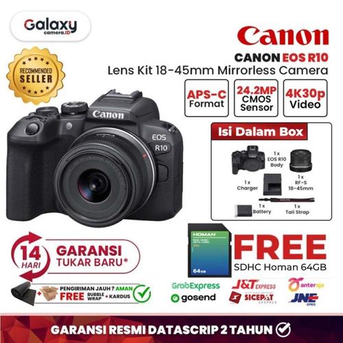 Promo Canon EOS R10 Kit 18-45mm Canon EOS R 10 Mirrorless Garansi Resmi ...
