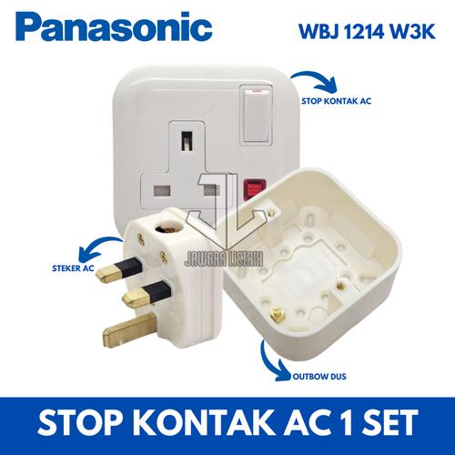 Jual Stop kontak Ac panasonic + steker + outbow dus 1 set komplit ...