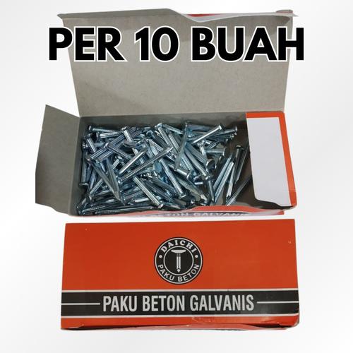 Jual PER 10 BUAH Paku Beton 1 1/2 Inch 250 Gram RRT Putih Paku Tembok ...