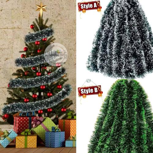 Jual hiasan natal slinger tinsel pohon natal merry christmas 9 cm ...