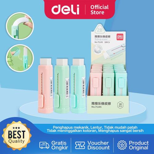Jual Deli Sliding Eraser / Penghapus Mekanik Warna Lucu Bahan TPR+ABS ...