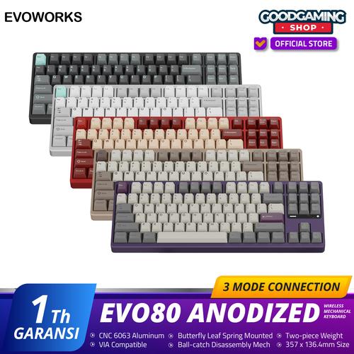 Promo Evo80 Wireless Custom Mechanical Keyboard - AnodizedSandgol, PP ...