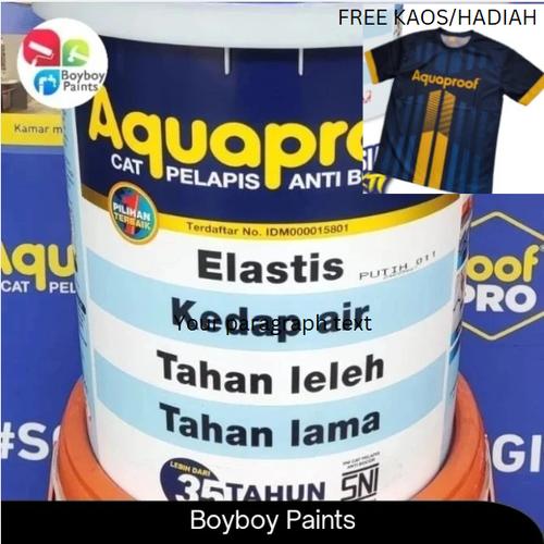 Jual AQUAPROOF WATERPROOFING 20 KG SEMUA WARNA READY - 094 HIJAU MUDA ...