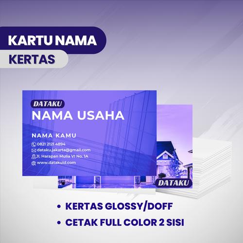 Jual Kartu Nama Kertas / Kertas Glossy / Doff / Cetak Full Color 2 sisi ...