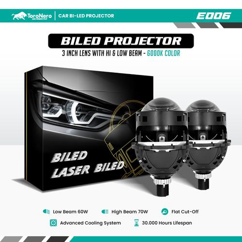 Jual TORONERO E06 PROJECTOR BI-LED 3" 60W/70W - 6000K COLOR - Kota ...
