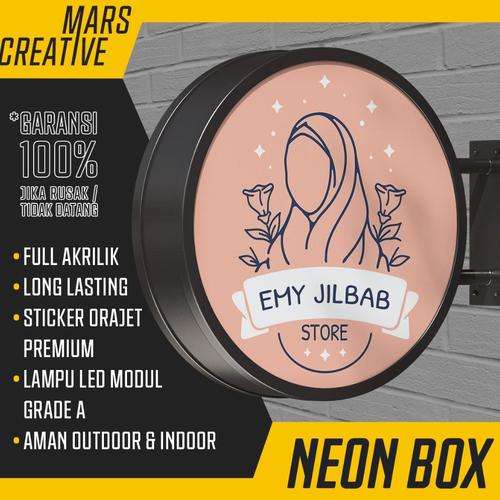 Jual Ready || Neon Box Indoor Outdoor Ukuran 90Cm X 100Cm Premium ...