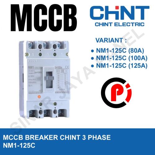 Jual ORIGINAL CHINT MCCB 3 PHASE NM1-125C 3P 80A 100A 125A Circuit ...