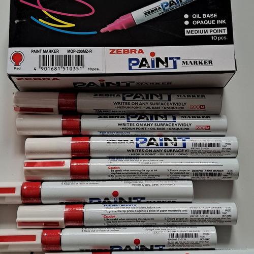 Jual Spidol Paint Marker Zebra Red / Spidol Paint Marker Zebra Merah ...