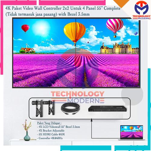 Jual 4K Paket Panel Video Wall 55 Inch Mode 2x2 Untuk 4 LCD With Bezel ...