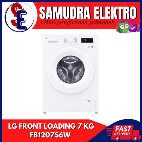 Promo LG MESIN CUCI FB1207S6W 7 KG FRONT LOADING INVERTER DIRECT DRIVE ...